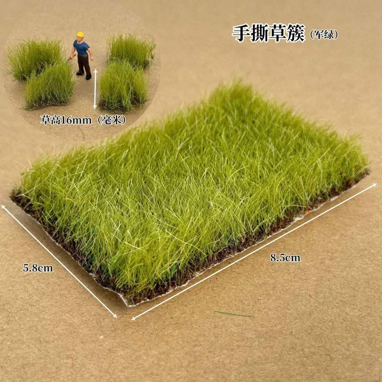 Hand-Torn Grass Tufts Model Realistic Bush Clump Grass 12mm High Tufts ...
