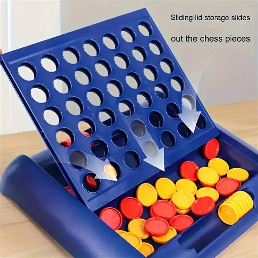 1pc Standard 3D Connect 4 Game - Durable Plastic Strategic Board Game ...