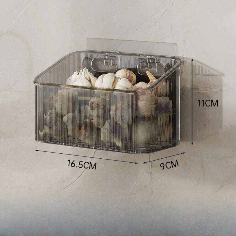 Garlic And Onion Storage Box, Kitchen Storage Box, Wall-Mounted Storage ...