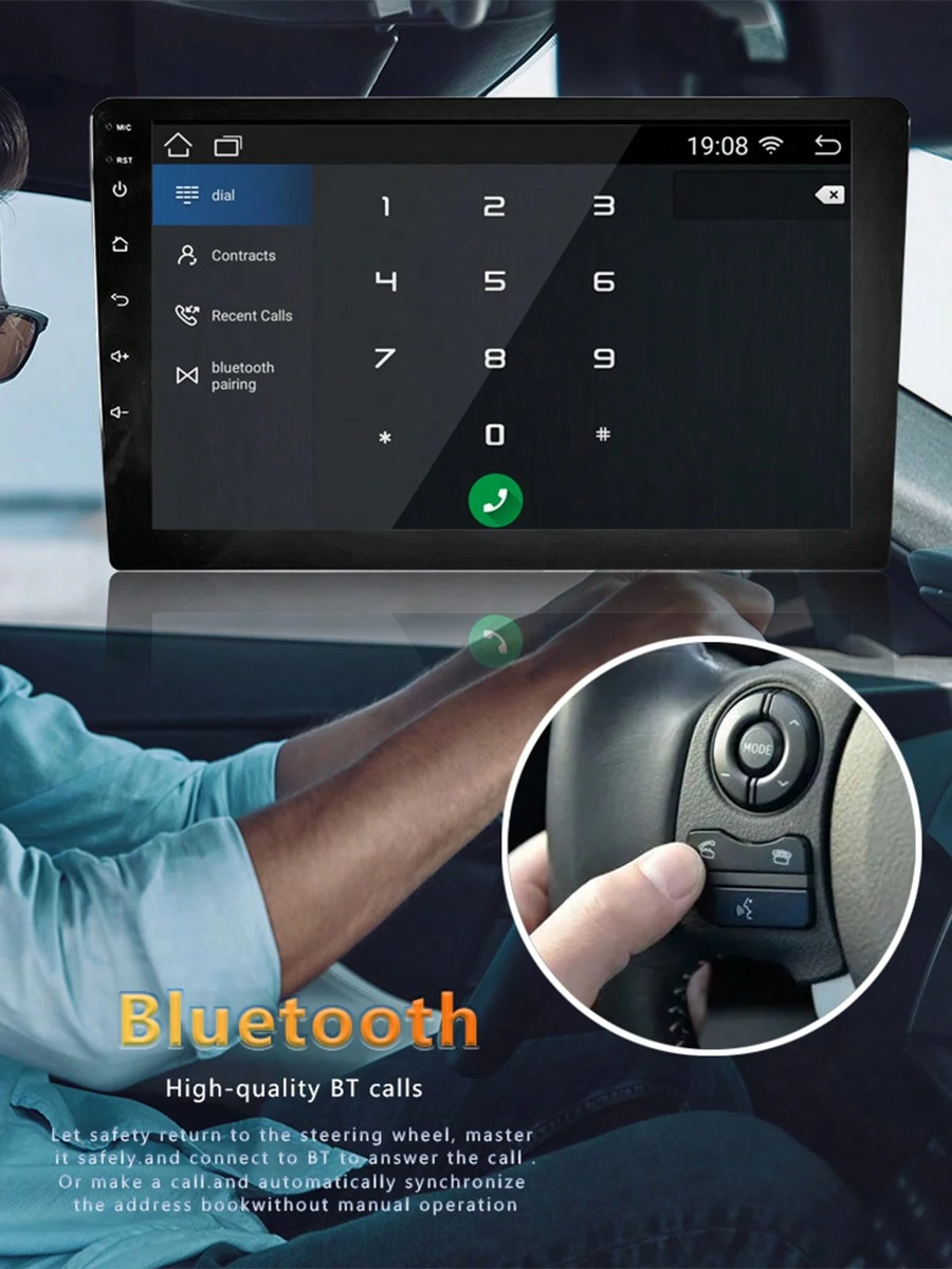 Universal Android Car Radio 12.7 9 10 Inch 2 Din Stereo Video Player ...