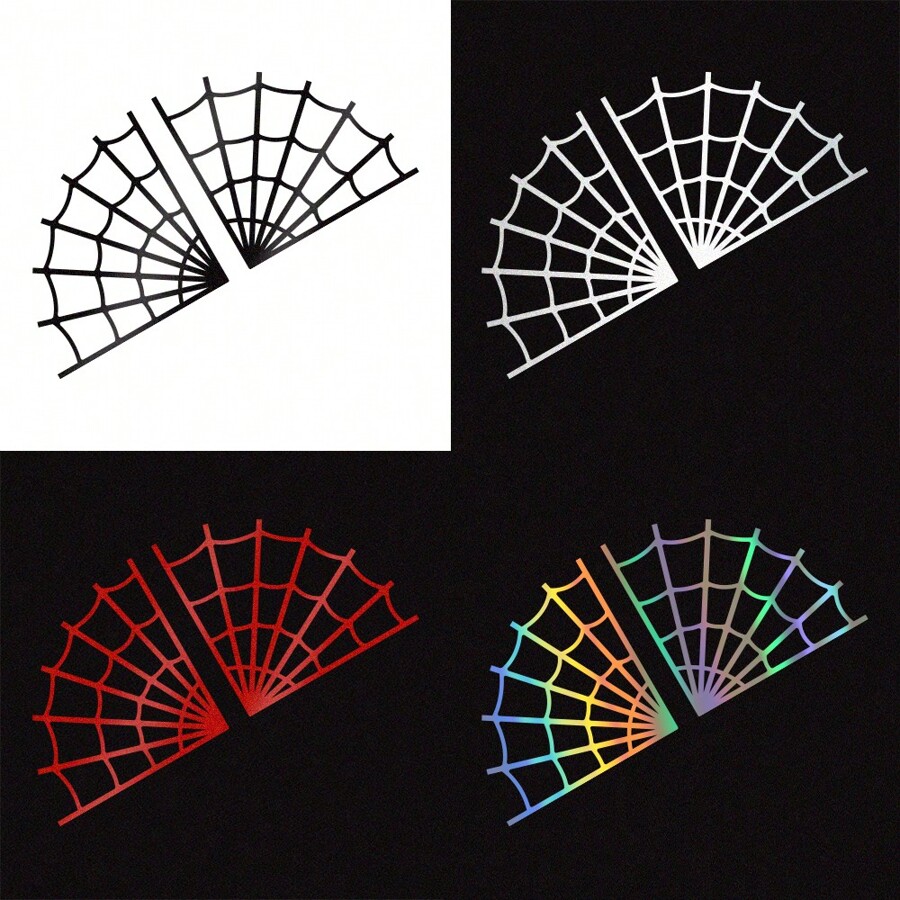 Funny Corner Spider Web Cobweb Reflective Sticker Waterproof Vinyl ...