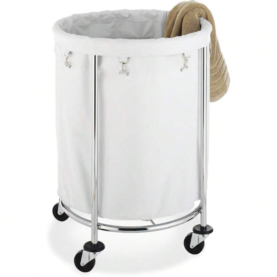 Laundry Hamper Whitmor Commercial Removable Liner And Heavy Duty Wheels ...