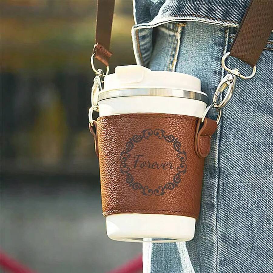 Customized Boba Tea Cup PU Sleeve, Portable Takeout Coffee Cup Carrying ...