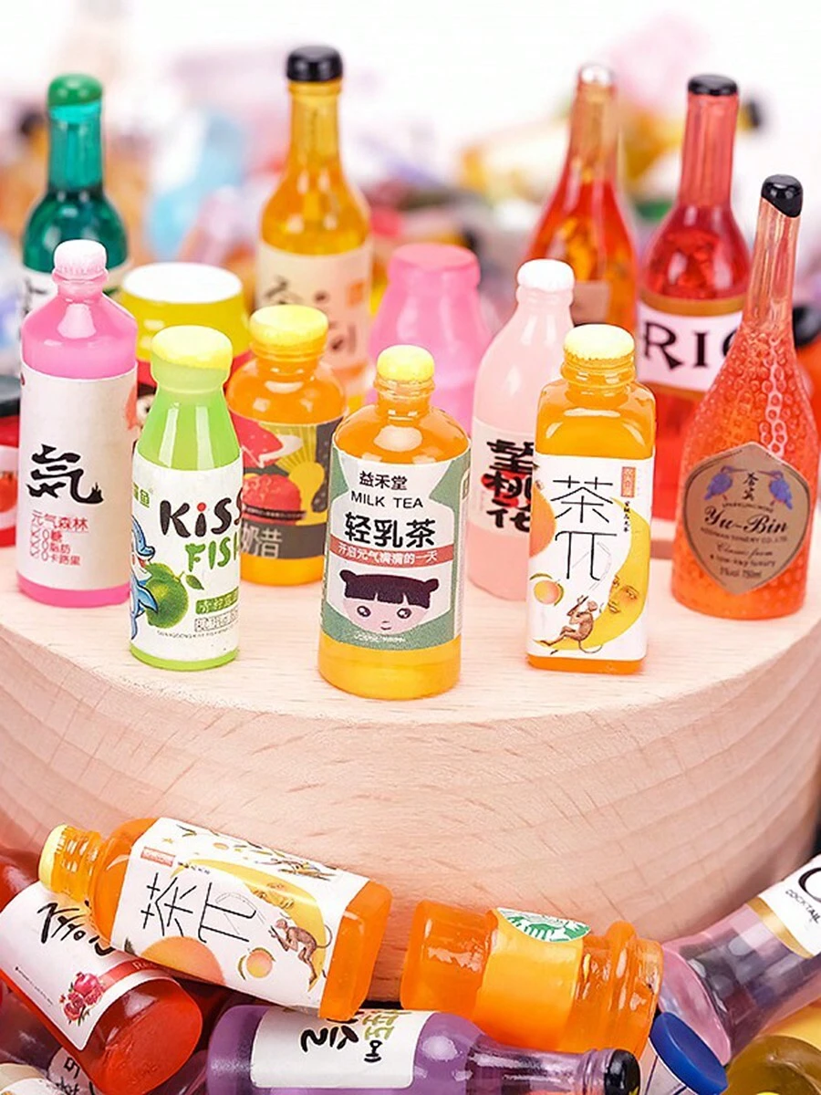 Resin Mini Liquor Bottle, DIY Craft Material, Miniature Beverage Bottle ...