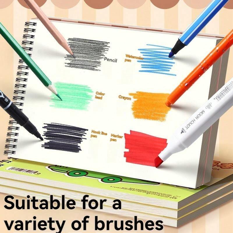 2 Books 60 Pages Thick A4 Cartoon Drawing Notebooks For Primary School ...