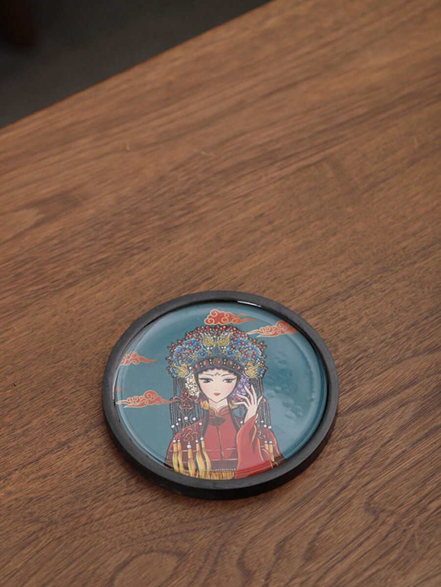 Chinese Style Cup Coasters With Chinese Opera Characters And Dunhuang ...