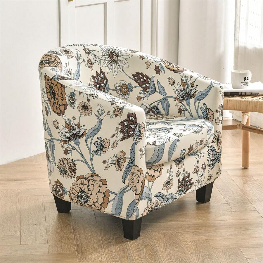 Elastic Stretch Tub Chair Covers 2-Pieces Armchair Bucket Chair Full ...