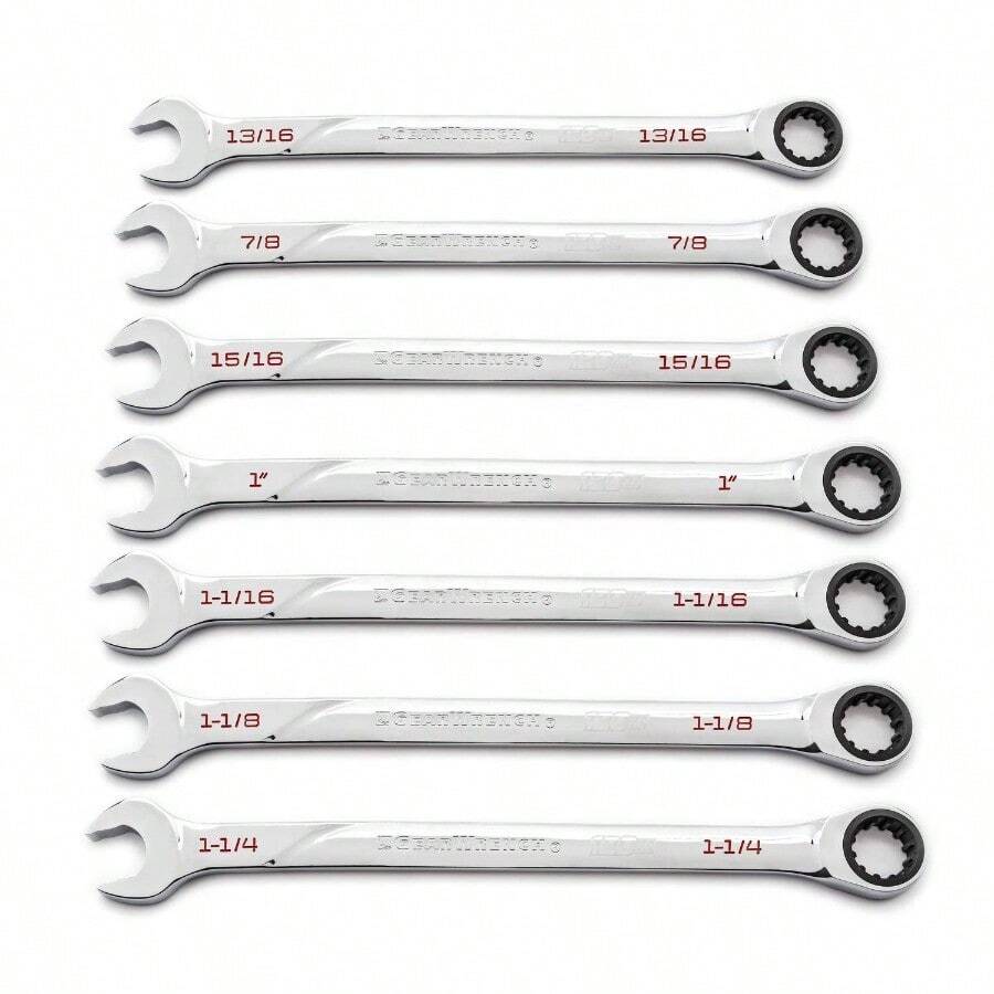 7 Pc. 120XP Universal Spline XL Ratcheting Combination Wrench Set, SAE ...