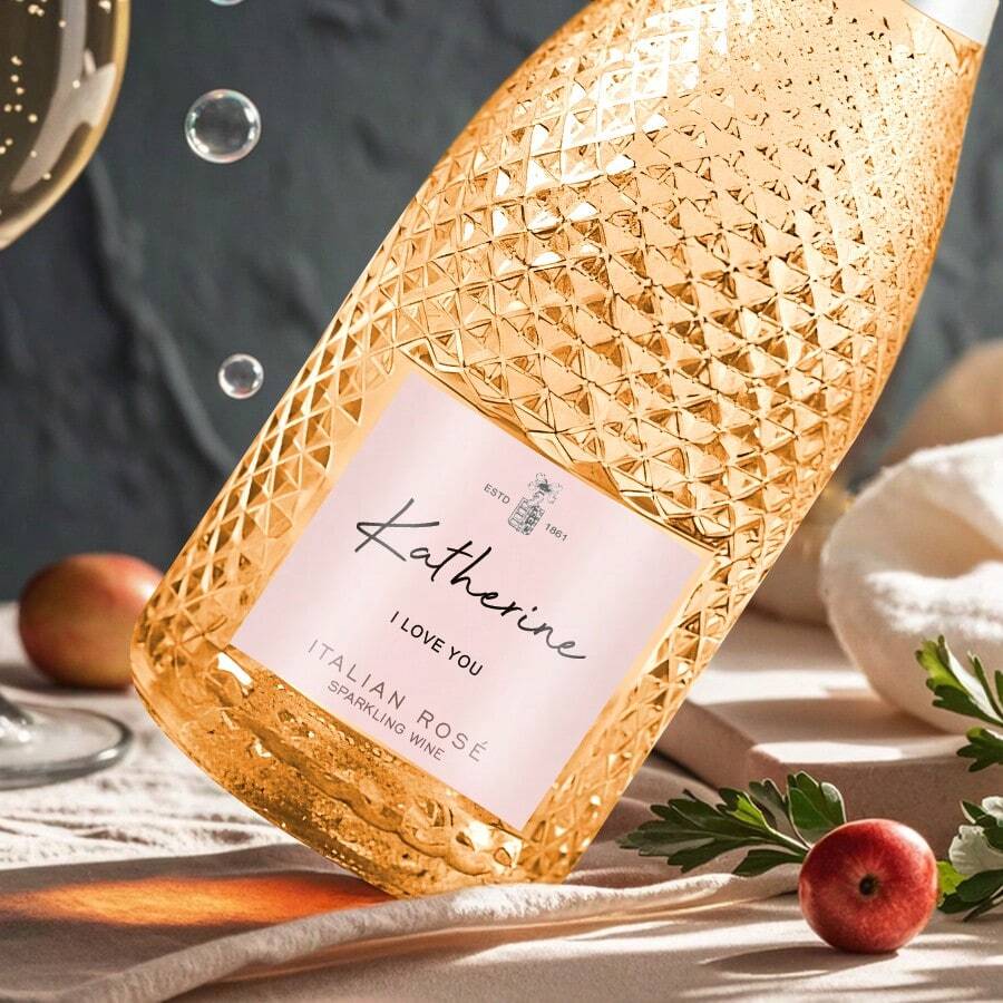 Adesivi personalizzati e impermeabili per bottiglie di vino trasparenti ...