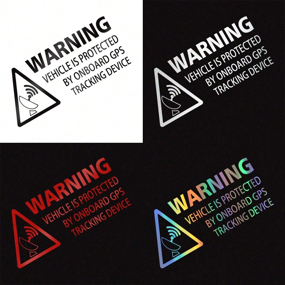 Warning On Board Sticker Car Truck GPS Tracking Device Sign Vinyl ...