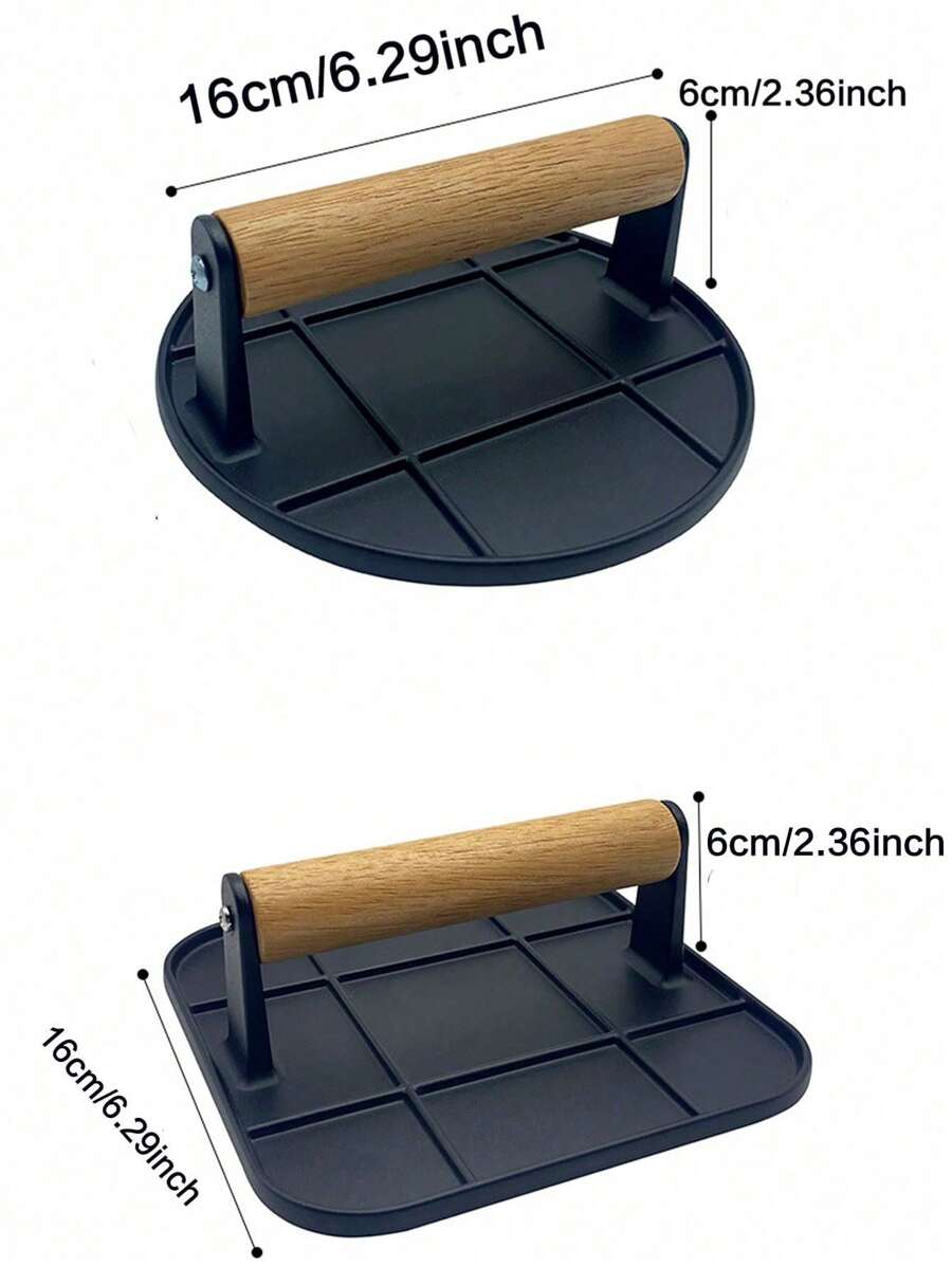 Aluminum Alloy Meat Press Manual Meat Press Round Hamburger Meat Press ...