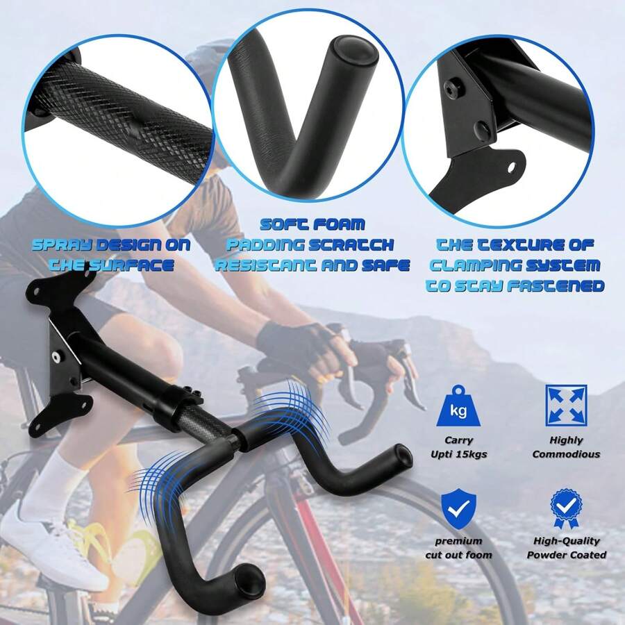 Froadp Bike Wall Mount 26-38cm Retractable Bike Holder Wall Mount Hook ...
