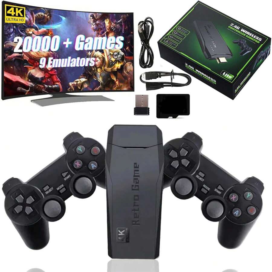 Wireless Retro Game Console Stick, Upgrade Retro Video Gaming Stick ...