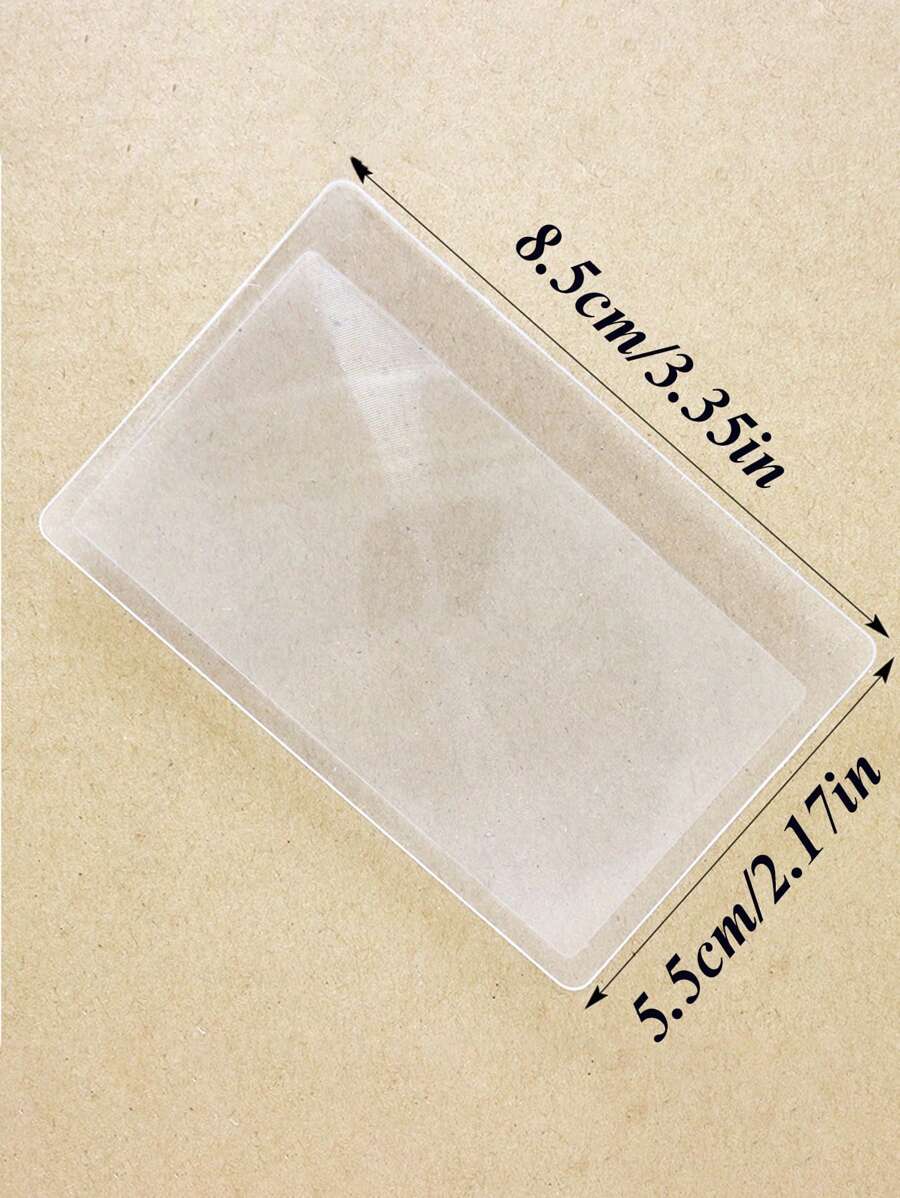 5pcs PVC 3X Magnifier Bookmarks, Portable Fresnel Lens Business Card ...