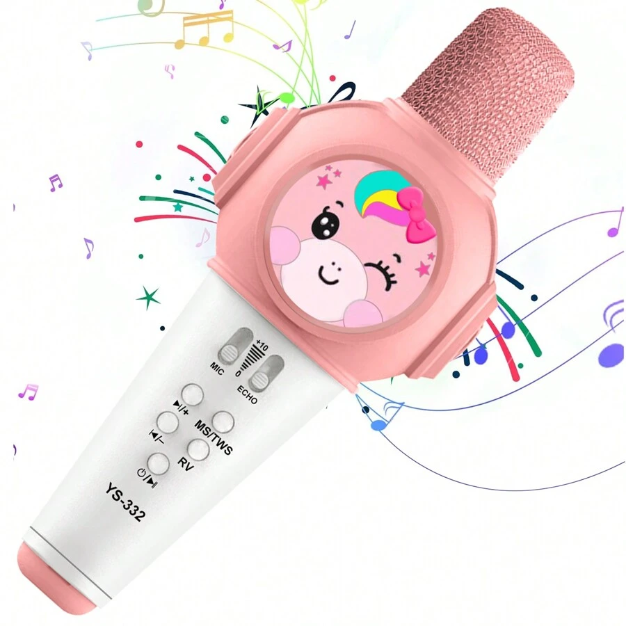 Kids Karaoke Microphone Machine Toys For Girls Microphone Light ...