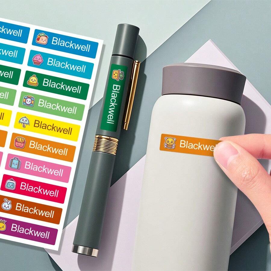 Customized Waterproof Name Sticker Labels - Perfect For Securing And ...