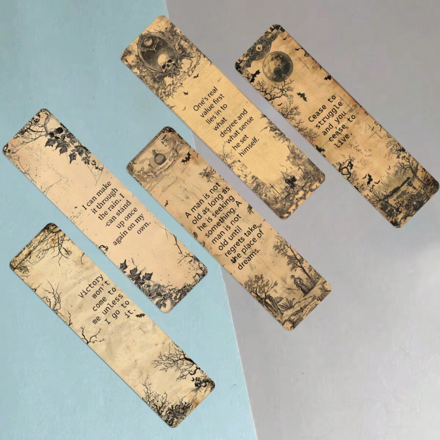 30pcs Retro Dark Motivational Copy Bookmarks For Readers - Perfect For ...