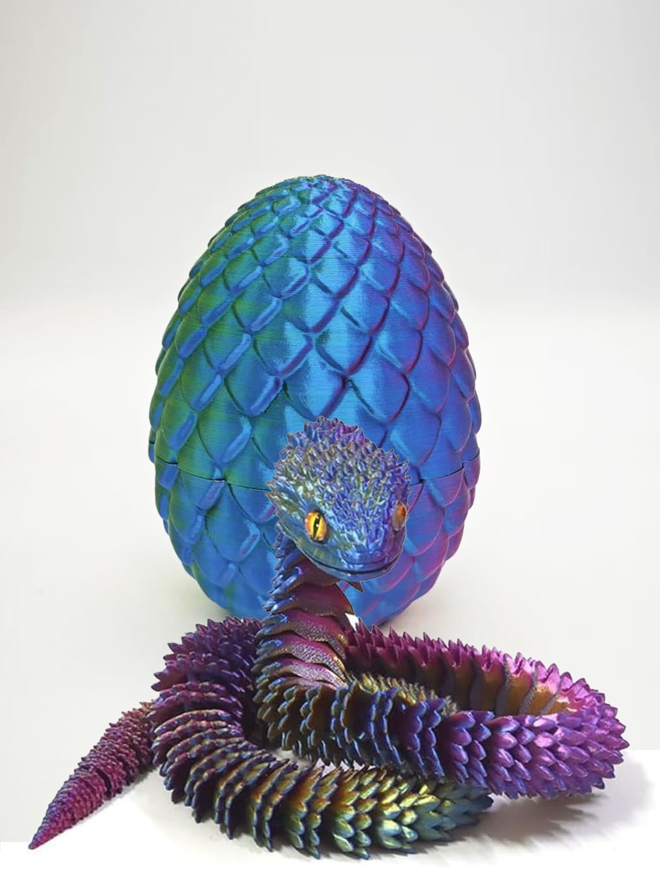 3D Printed Copperhead Snake Egg Model, Vivid Toy With Adhesive Eyes ...