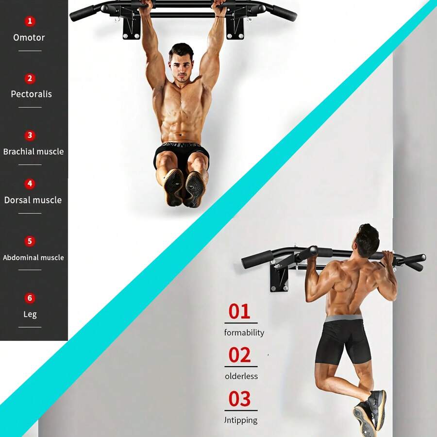 Pull-Up Machine Wall Punching Horizontal Bar Home Indoor Double Rod ...