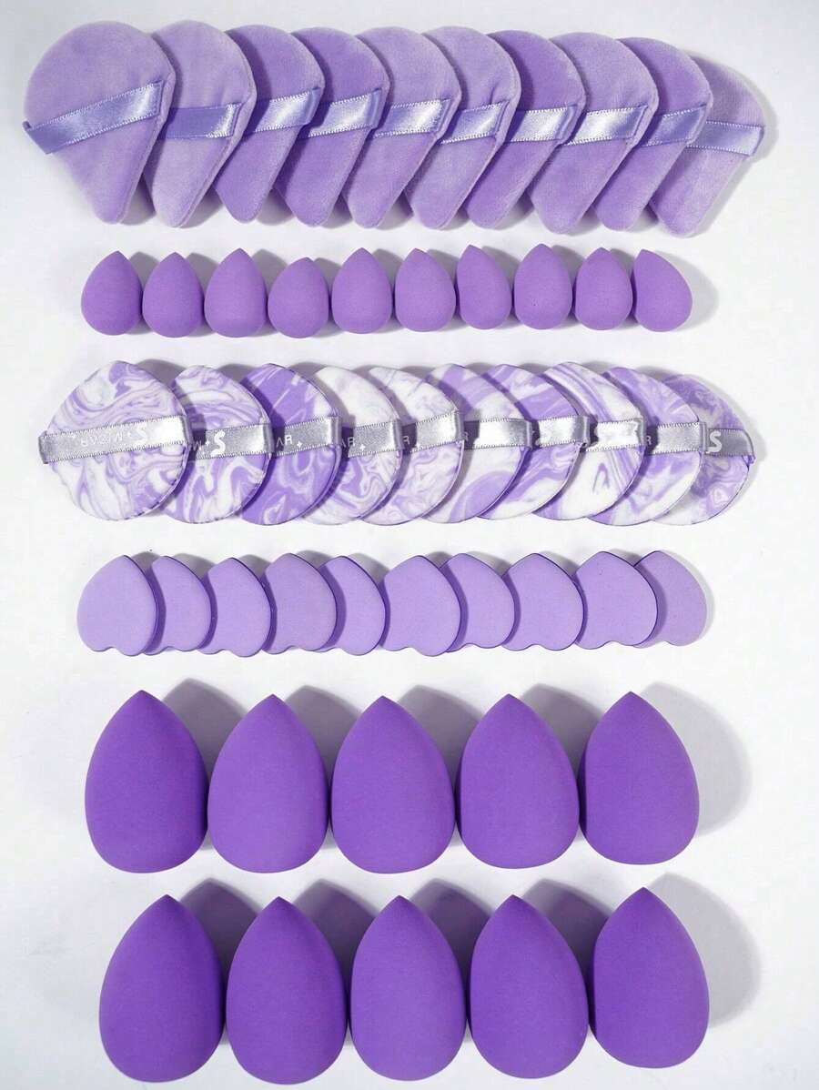 1/10/20/30/40/50pcs Makeup Sponge Set, Includes 10 Makeup Sponges, 10 ...