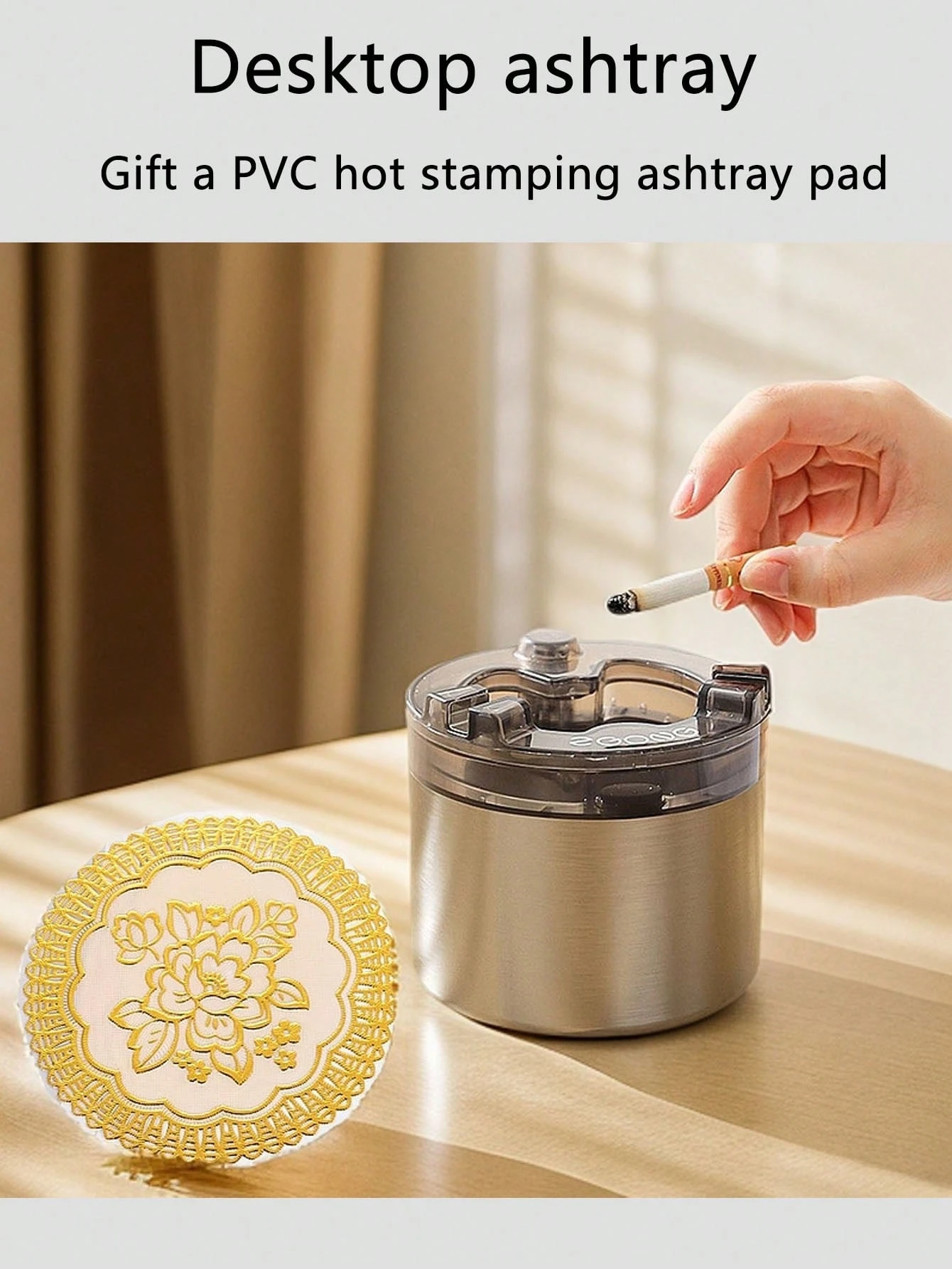 A Desktop Ashtray With A Water Tank, Automatic Smoke Extinguishing And ...