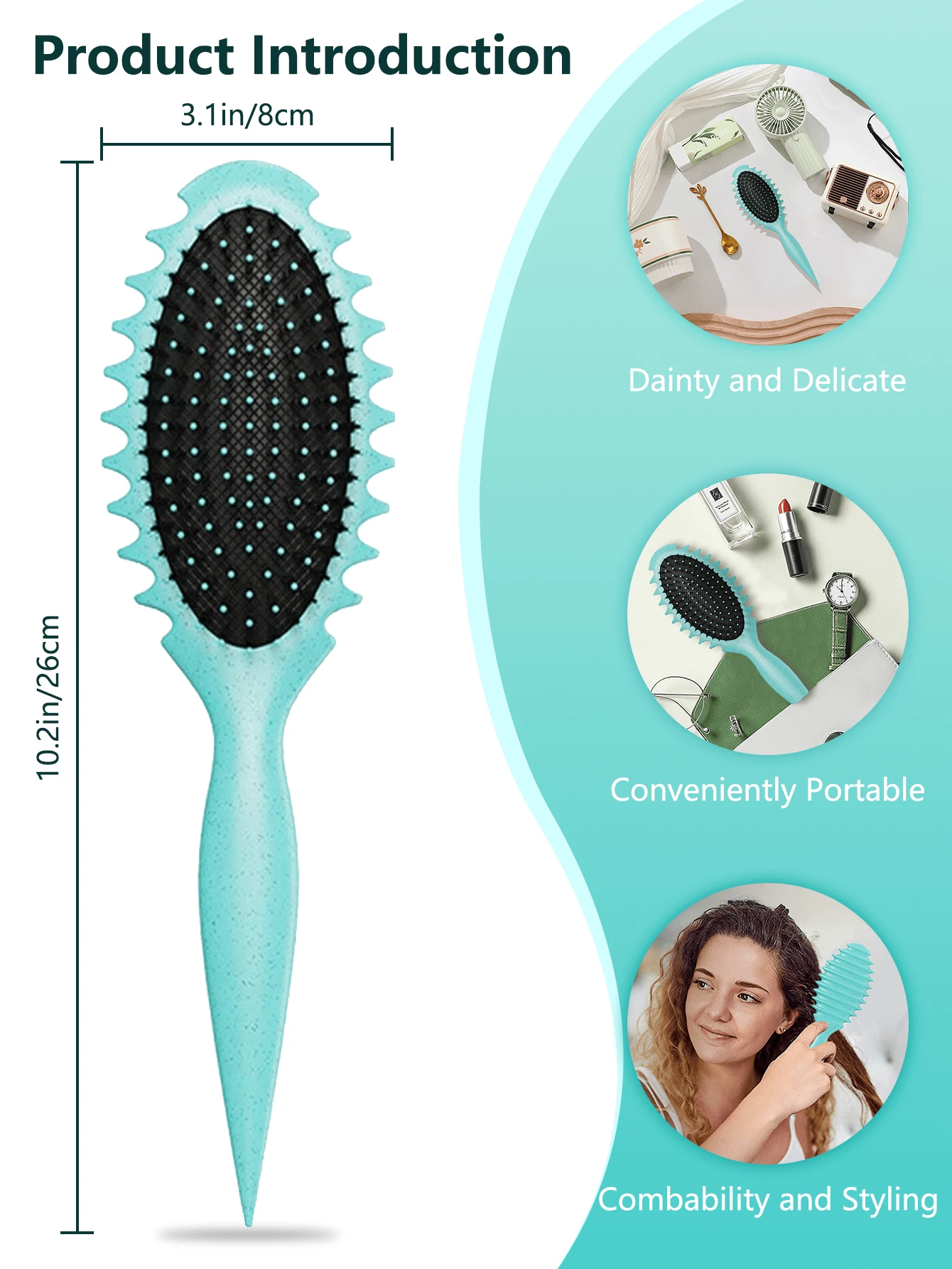Curl Defining Brush, Curl Hair Brush, Curl Define Styling Brush, For ...