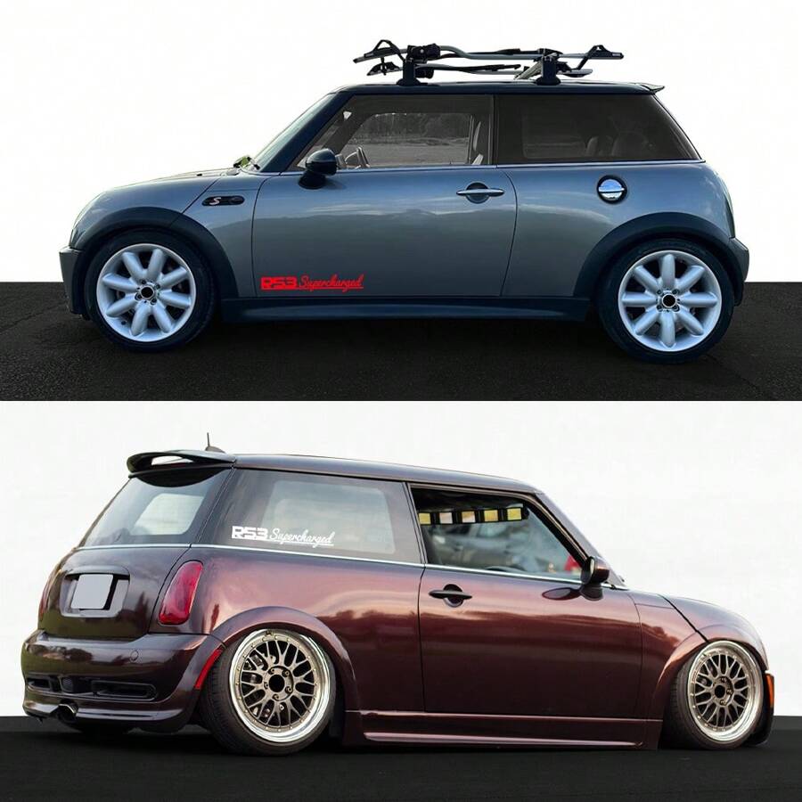 Car Side Sticker Supercharged DIY Vinyl Decals Decor Waterproof For ...