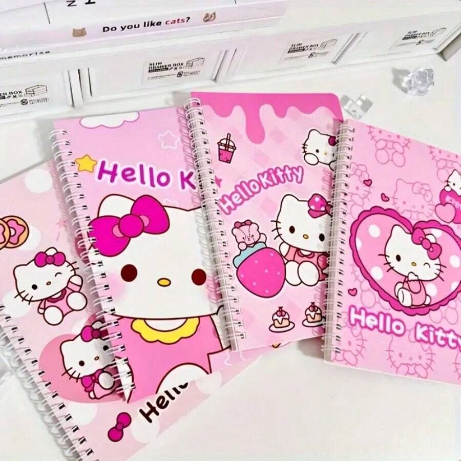 Sanrio Sanrio Hello Kitty A5 Spiral Notebook - Cute Pink Cartoon-Themed ...