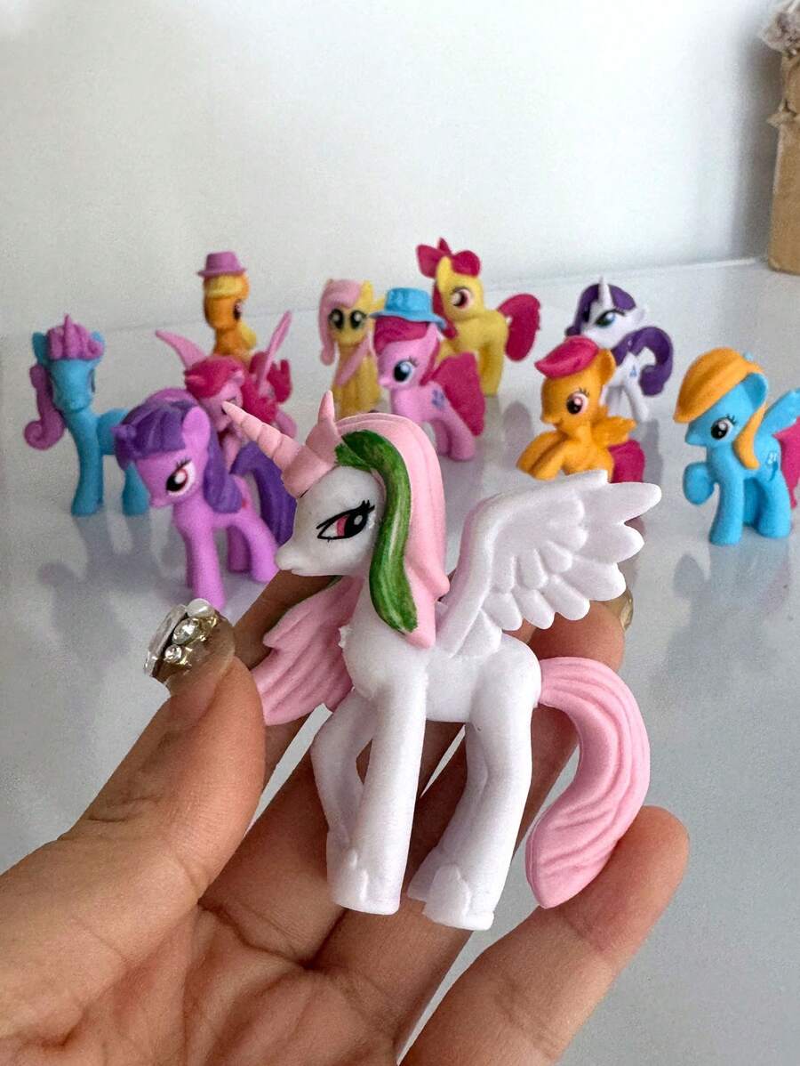 MY LITTLE PONY 12pcs My Little Pony Full Set Figures, Desk And Bedroom ...