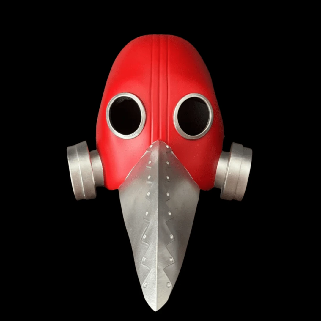Handmade Resin Halloween Bird Beak Cosplay Violent Demon Red Mask ...