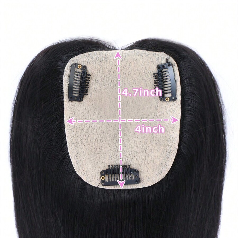 Postizos para mujeres de cabello humano real de 10x12cm, extensiones de ...