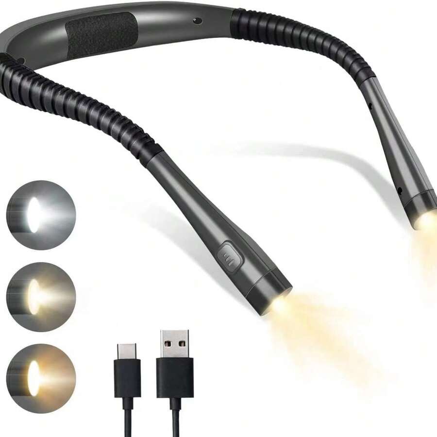 Neck Reading Light Novelty Flexible Neck Lights Handsfree Book Light ...