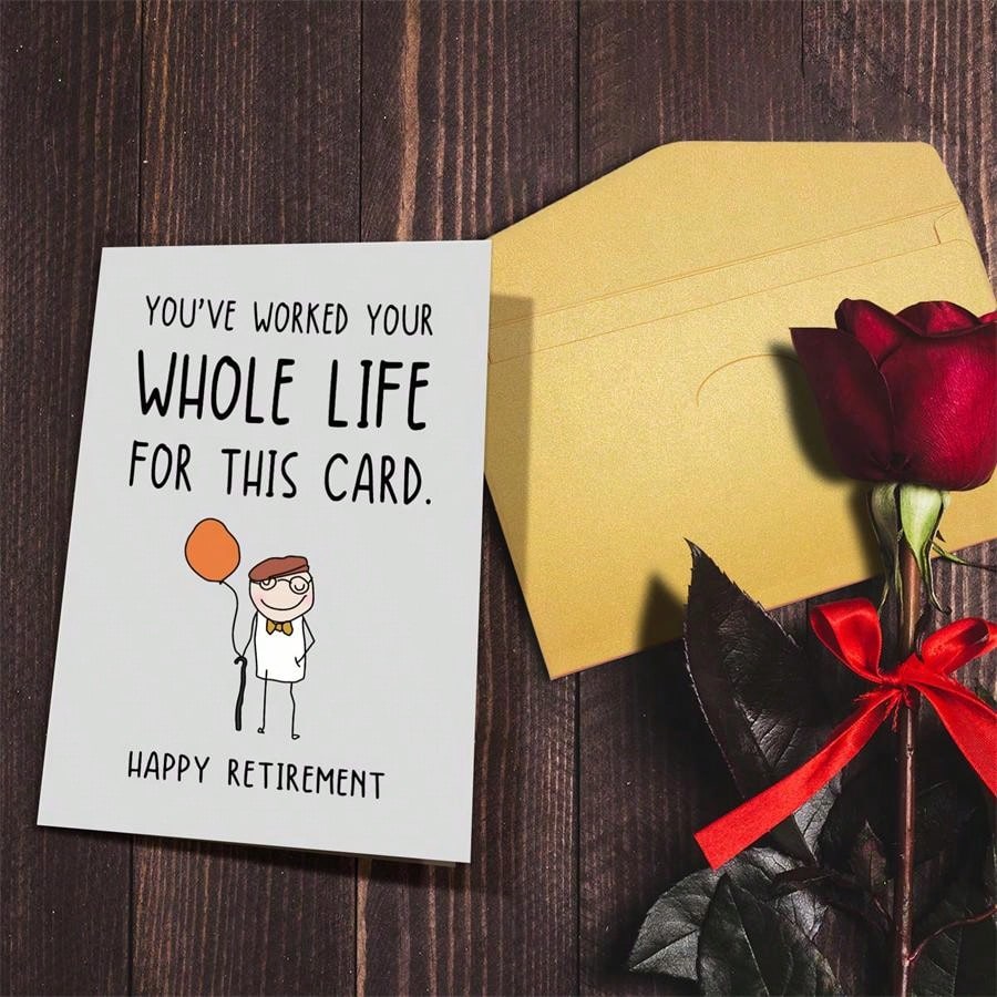1pc Hilarious Retirement Card For Men Women, Congratulations Retirement ...