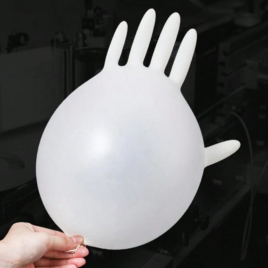 Guantes desechables de material Ding Qing, azules, resistentes al ácido ...