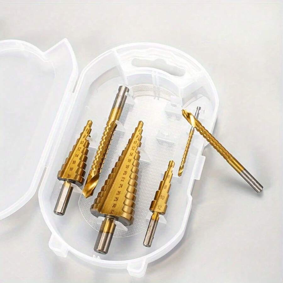 HSS Pagoda Drill Slotted Sawtooth Drill 6 Pcs Pagoda Drill Plastic Box ...