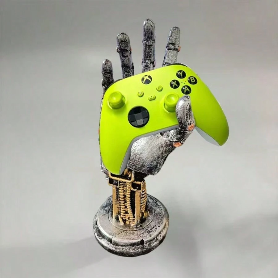 Cyberpunk Mechanical Hand Resin Art Piece Game Controller Desktop Stand ...