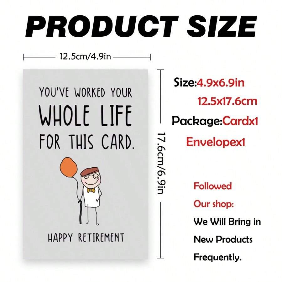 1pc Hilarious Retirement Card For Men Women, Congratulations Retirement ...