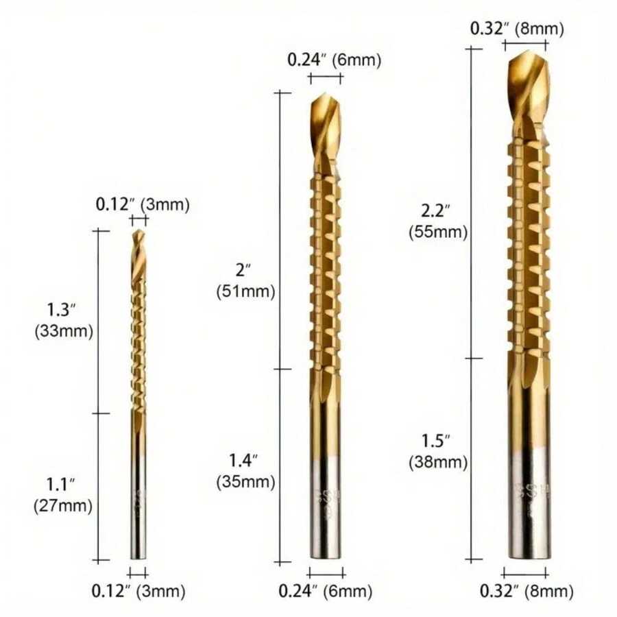 HSS Pagoda Drill Slotted Sawtooth Drill 6 Pcs Pagoda Drill Plastic Box Set Step Drill Saw Drill ...