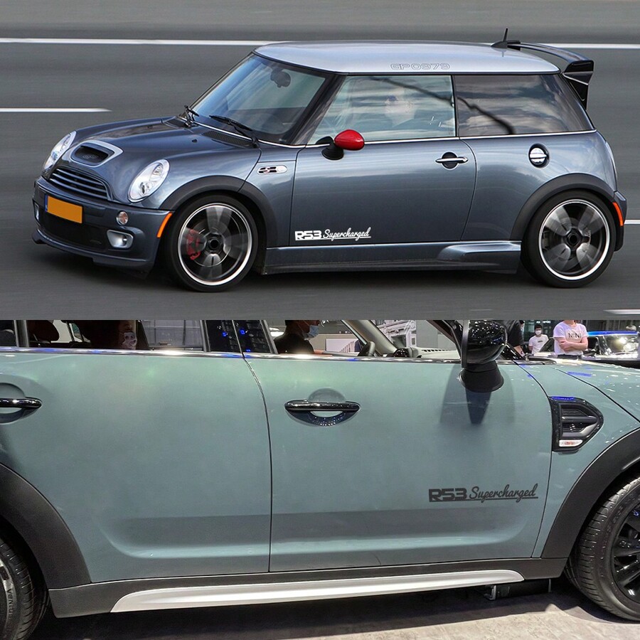 Car Side Sticker Supercharged DIY Vinyl Decals Decor Waterproof For ...