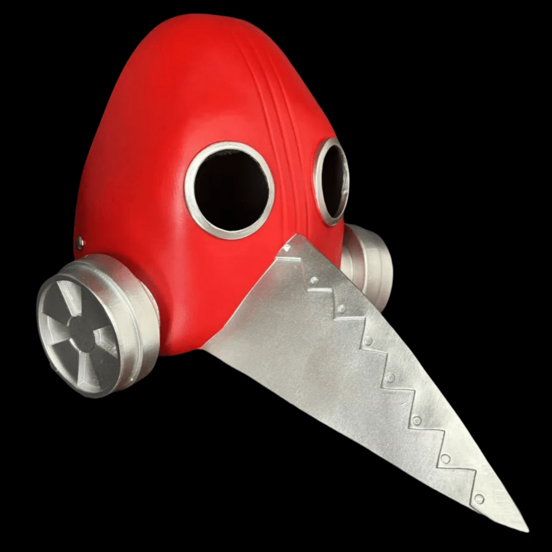 Handmade Resin Halloween Bird Beak Cosplay Violent Demon Red Mask ...