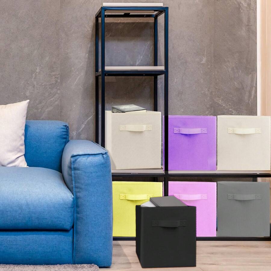 1/3 Pcs Storage Cubes, 10.5 Inch Collapsible Storage Bins, Fabric ...