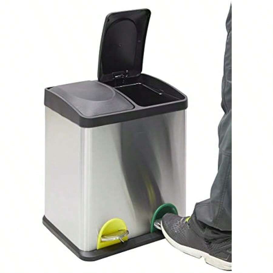 Stainless Steel Step Bin CR705-30L | 2x15L 30L Capacity | Trash Bin ...