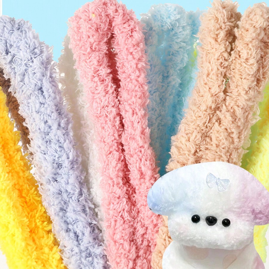 1m Plush Twisting Sticks Iron Wire Twist Stick Soft Felt Fabric For DIY ...