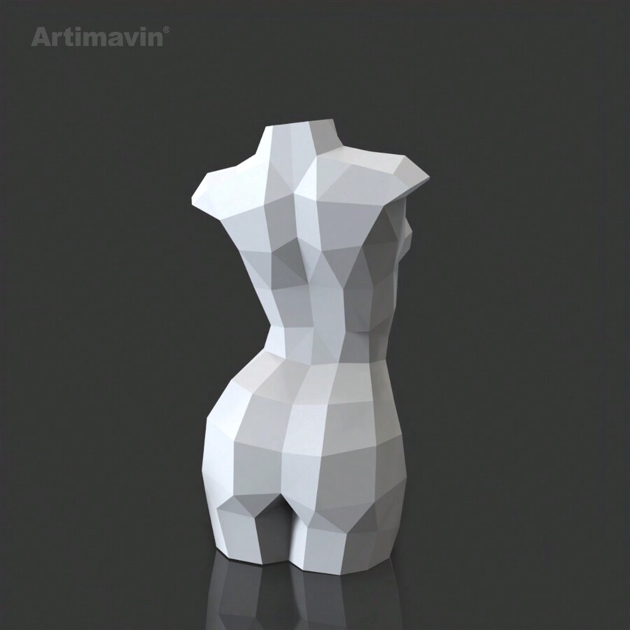 Artimavin Female Sculpture Paper Craft Modelling Paper Mould 3d Handmade Origami Creative Living ...