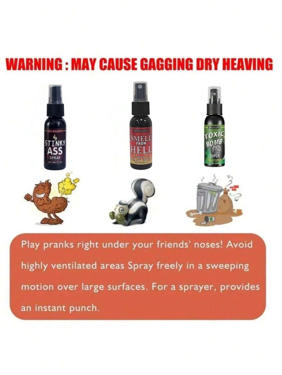 1pc Stink Fart Spray April Fool's Day Prank Liquid Toy Spoof Smell ...