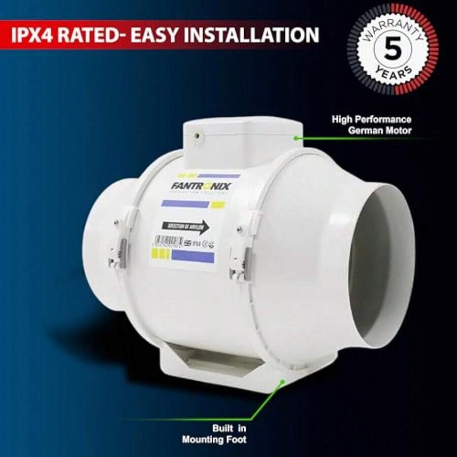 150 Mm 6 Inch Diameter Batoom Extractor Fan With Run On Timer Loft ...