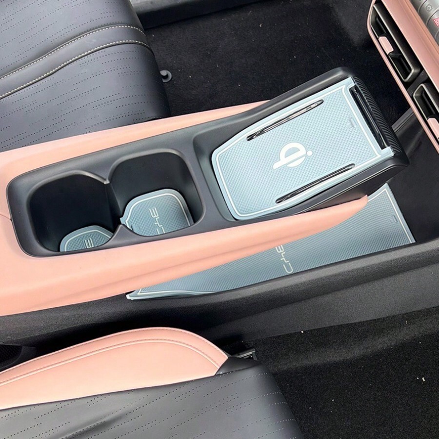 Kit 3 Car Interior Mats Wireless Charging Base Water Cup Holder ...