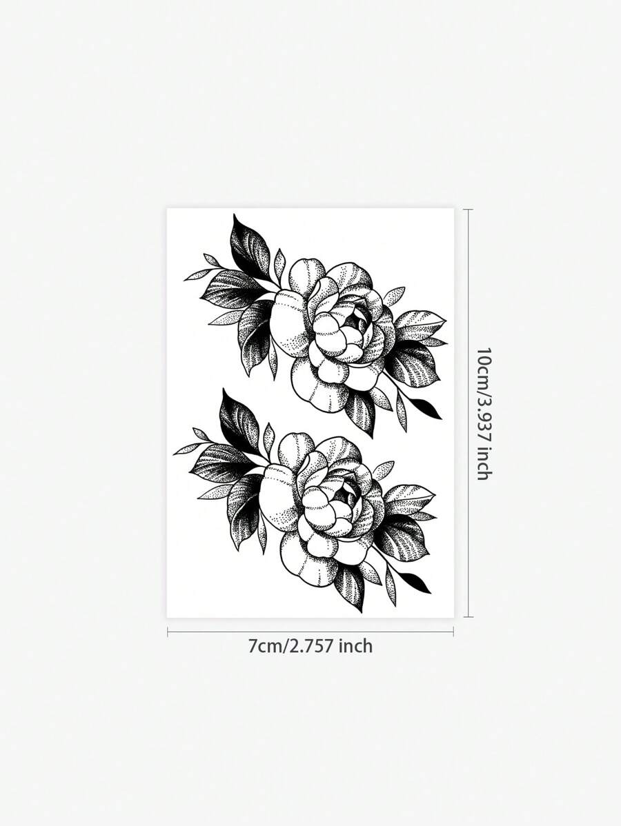 Cyan sea 1pc Waterproof, Sweatproof, Non-Glare Temporary Tattoo, Y2K ...