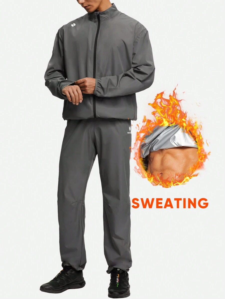 HOTSUIT Boyfriend Style Men Sauna Suit Sweat Suit Gym Exercise Suit ...