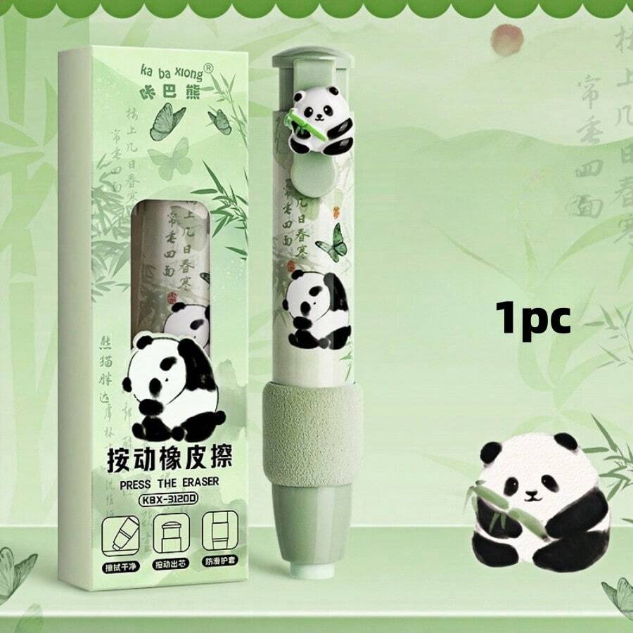 1pc Retractable Push Eraser, Cartoon Cute Button Eraser, No Debris, No ...